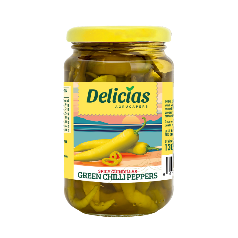 Delicias Spicy Guindilla Green Chilli Peppers 360g – The Red Spoon Company